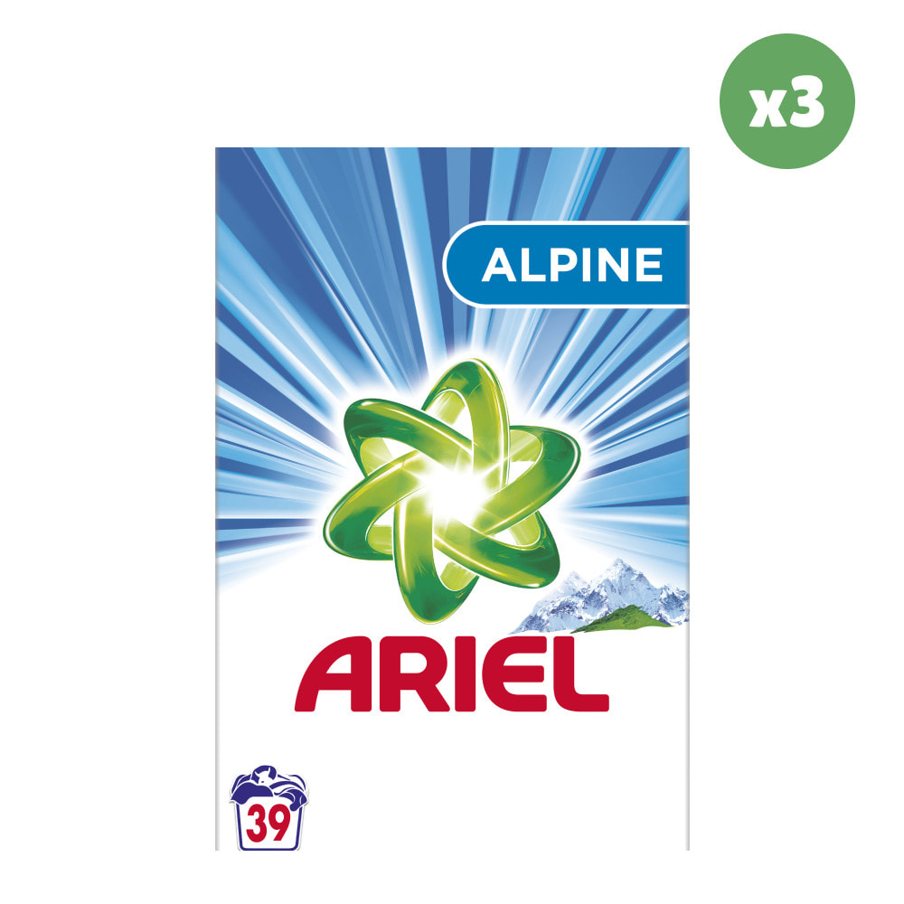 Ariel - 3x39 Lavages Alpine - Lessive en Poudre Ariel | Veepee