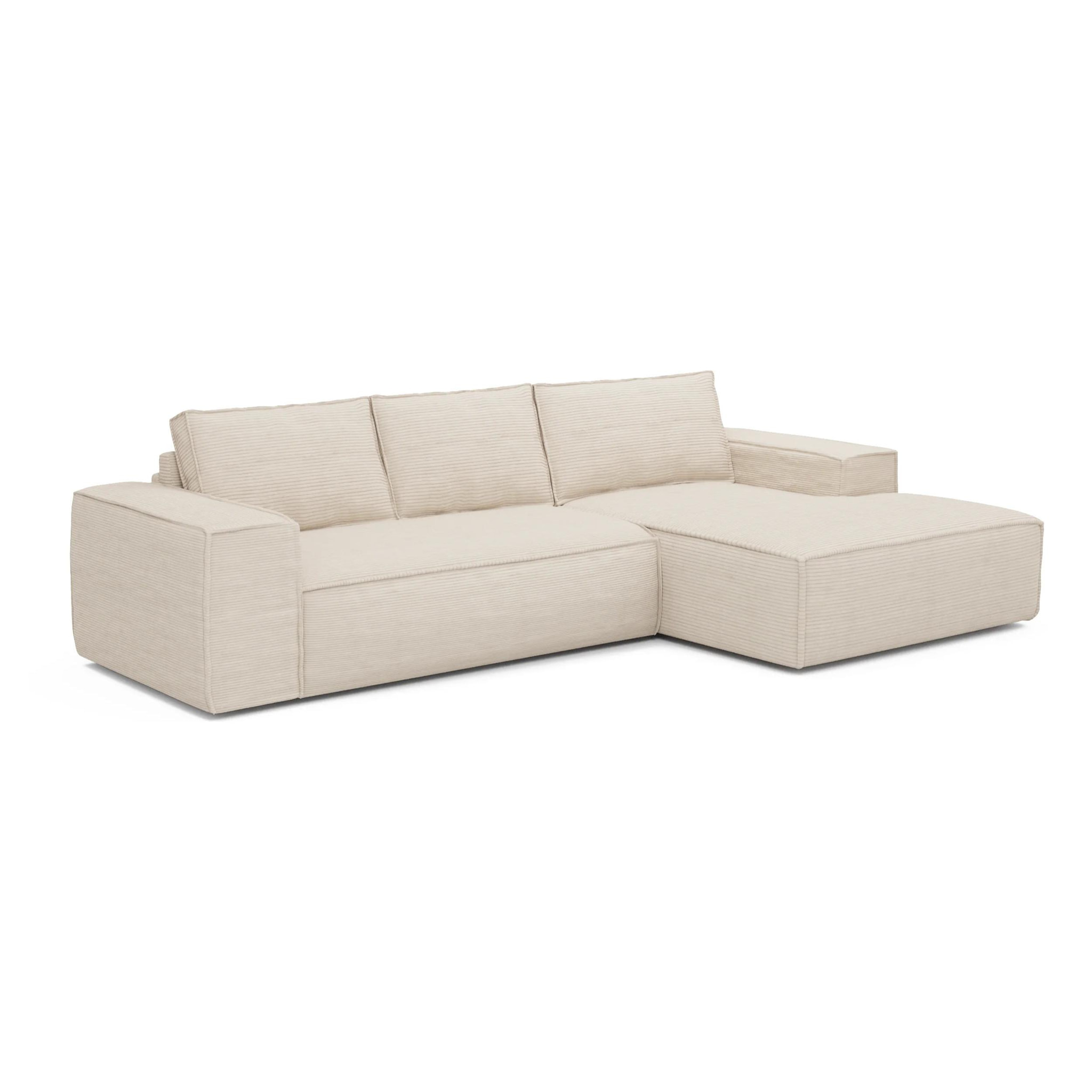 Sia Home - Canapé convertible angle droit matelas Dunlopillo 140cm JOAN ...