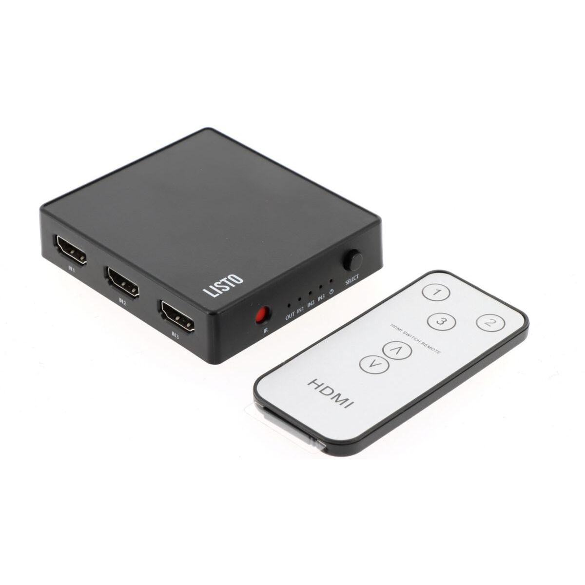 Listo - Switch HDMI LISTO multiprise HDMI x3 | Veepee