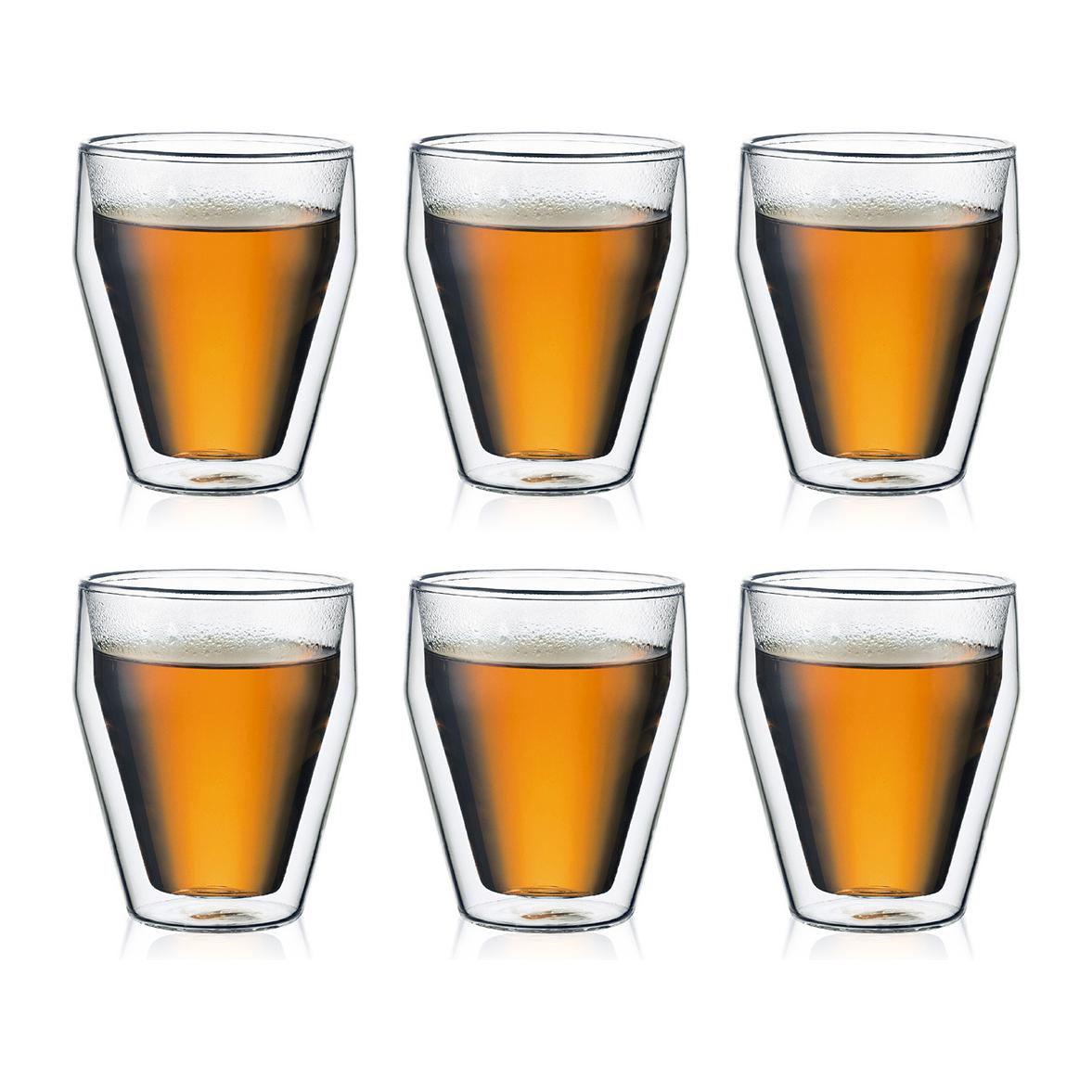 Bodum - TITLIS: Set 6 verres double paroi, empilable, 0.25 l 0.25 L | Veepee