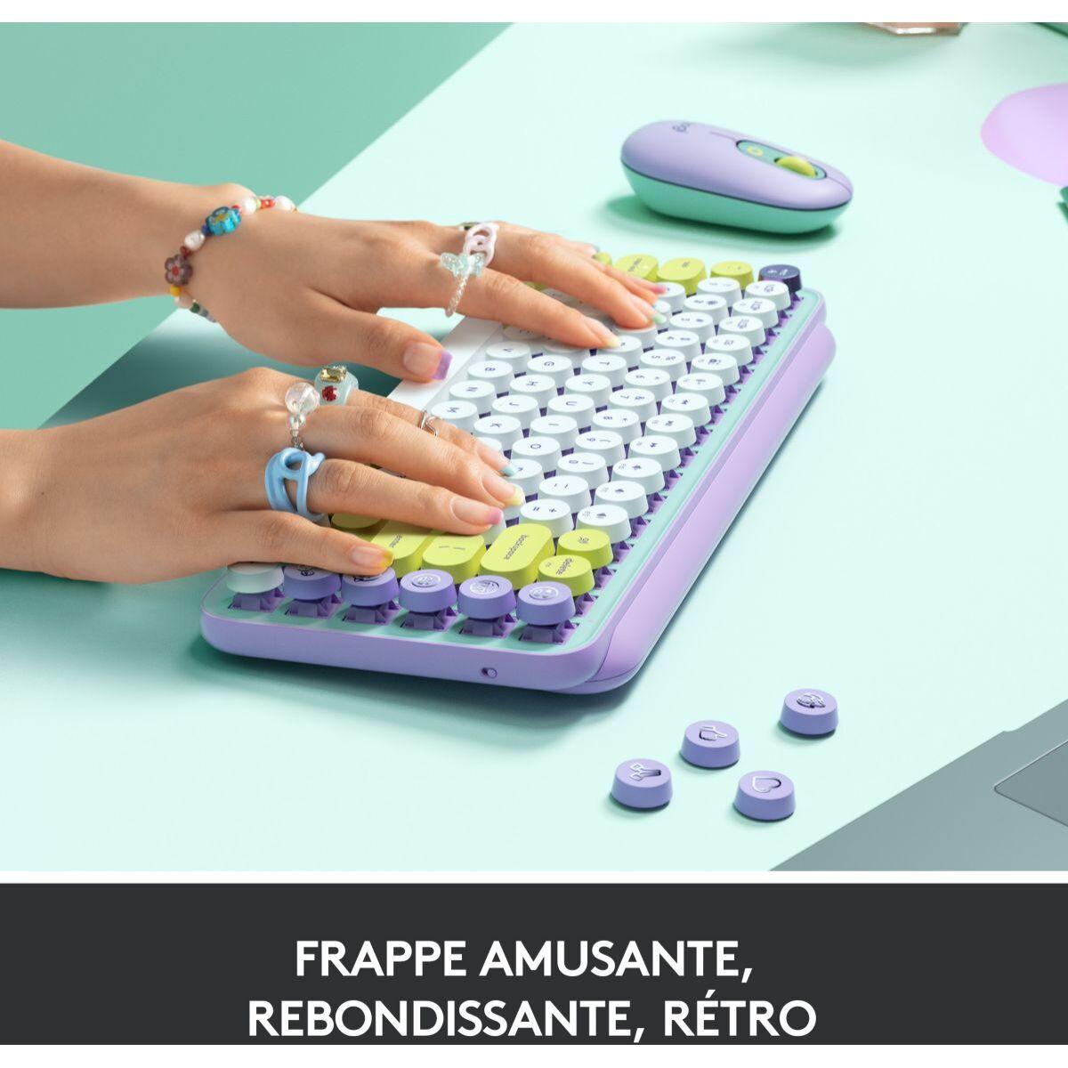 Logitech - Clavier sans fil LOGITECH POP Keys Multidispositif-Daydream ...