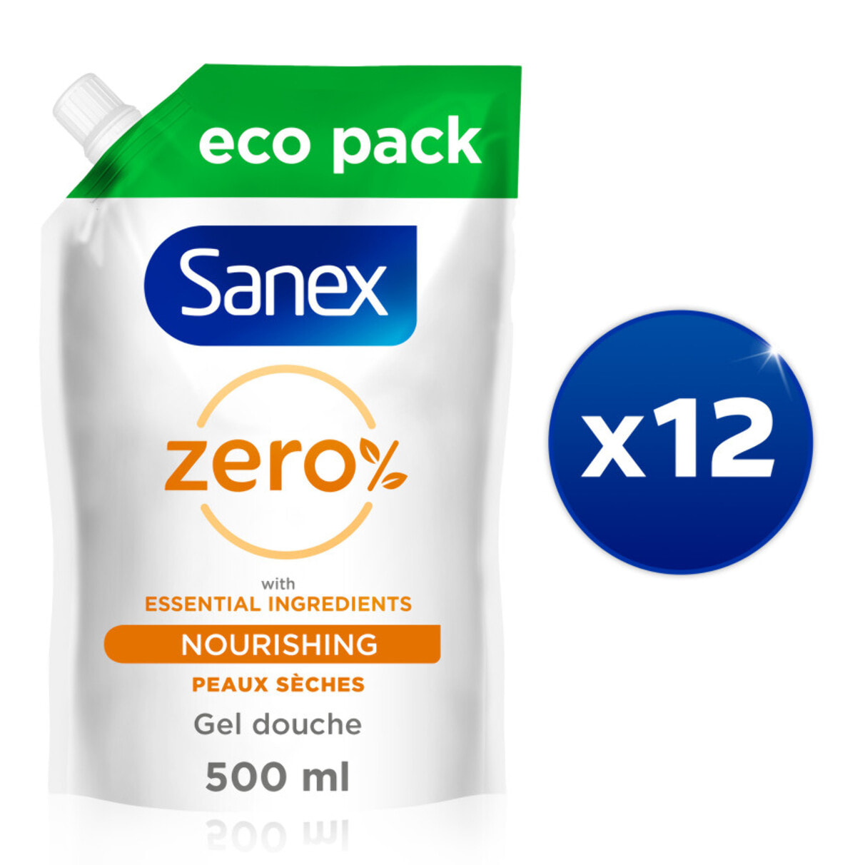SANEX - Pack de 12 - Sanex Eco recharges gel douche Essentiel Peau ...