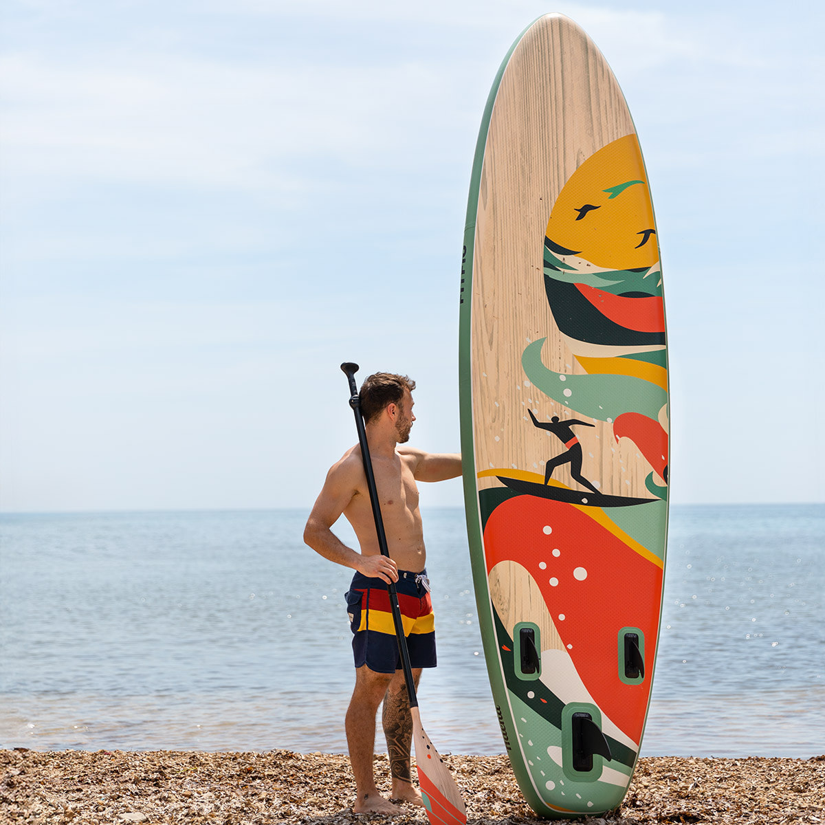 Fitfiu Fitness - Tabla paddle surf hinchable HAENA FITFIU con diseño ...