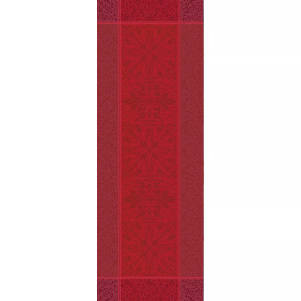 Garnier-Thiebaut - Chemin de table pur coton anti tache motif jacquard ...