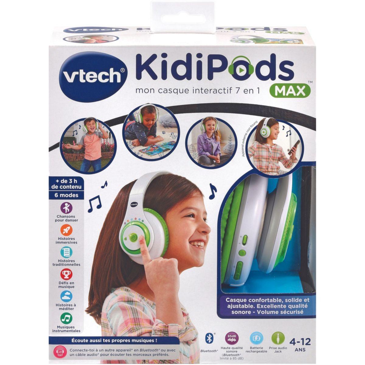 Vtech - Casque VTECH KidiPods Max -Mon casque interactif 7en1 | Veepee