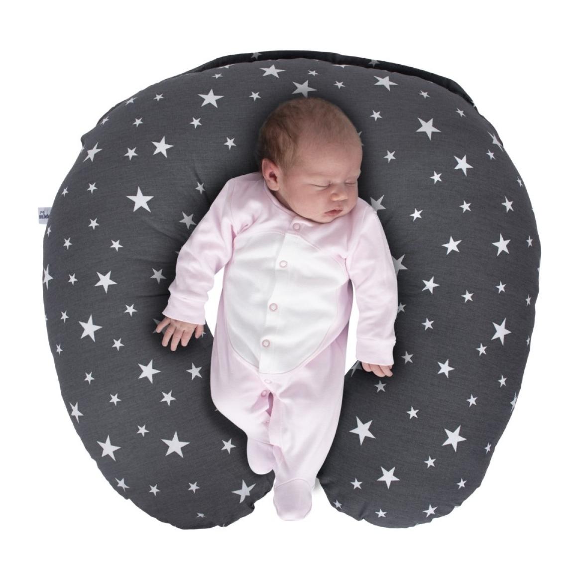 Sevi Bébé - Coussin d'allaitement GRIS ETOILE | Veepee