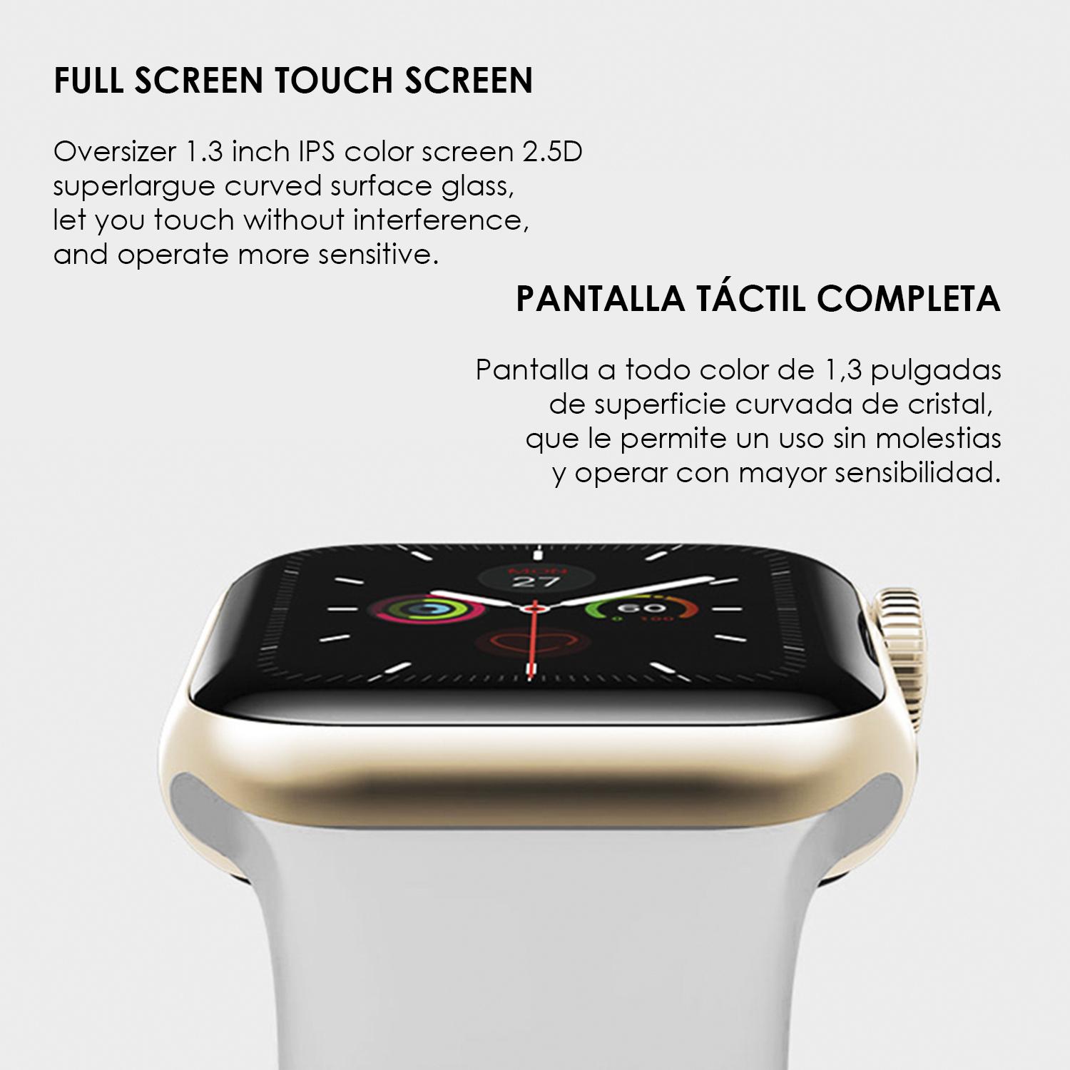 DAM - Smartwatch W58 Bluetooth con termómetro, monitor cardiaco y ...