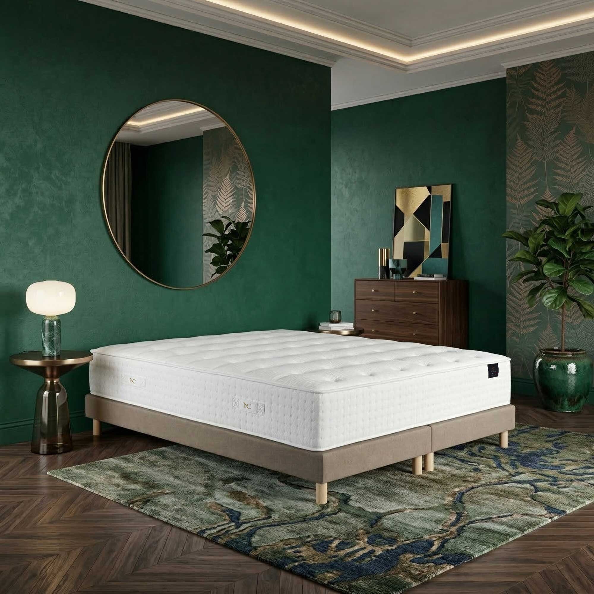 NUIT CELESTE - Ensemble matelas mousse haute résilience CALLISTO, H29 ...