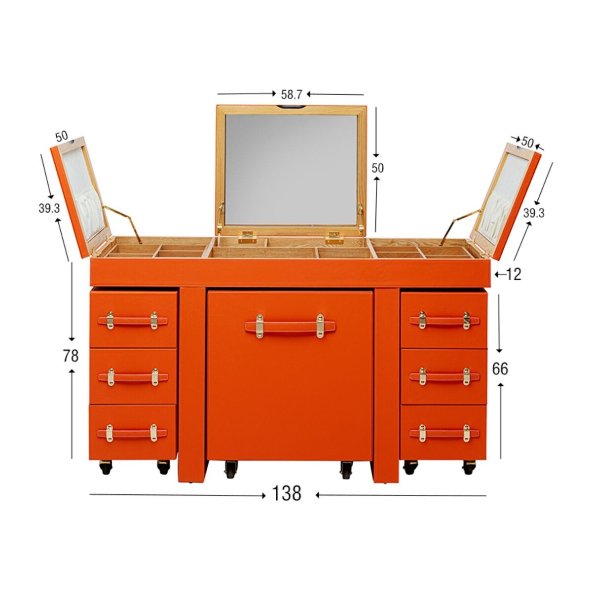KARE DESIGN - Coiffeuse Monaco orange Kare Design | Veepee