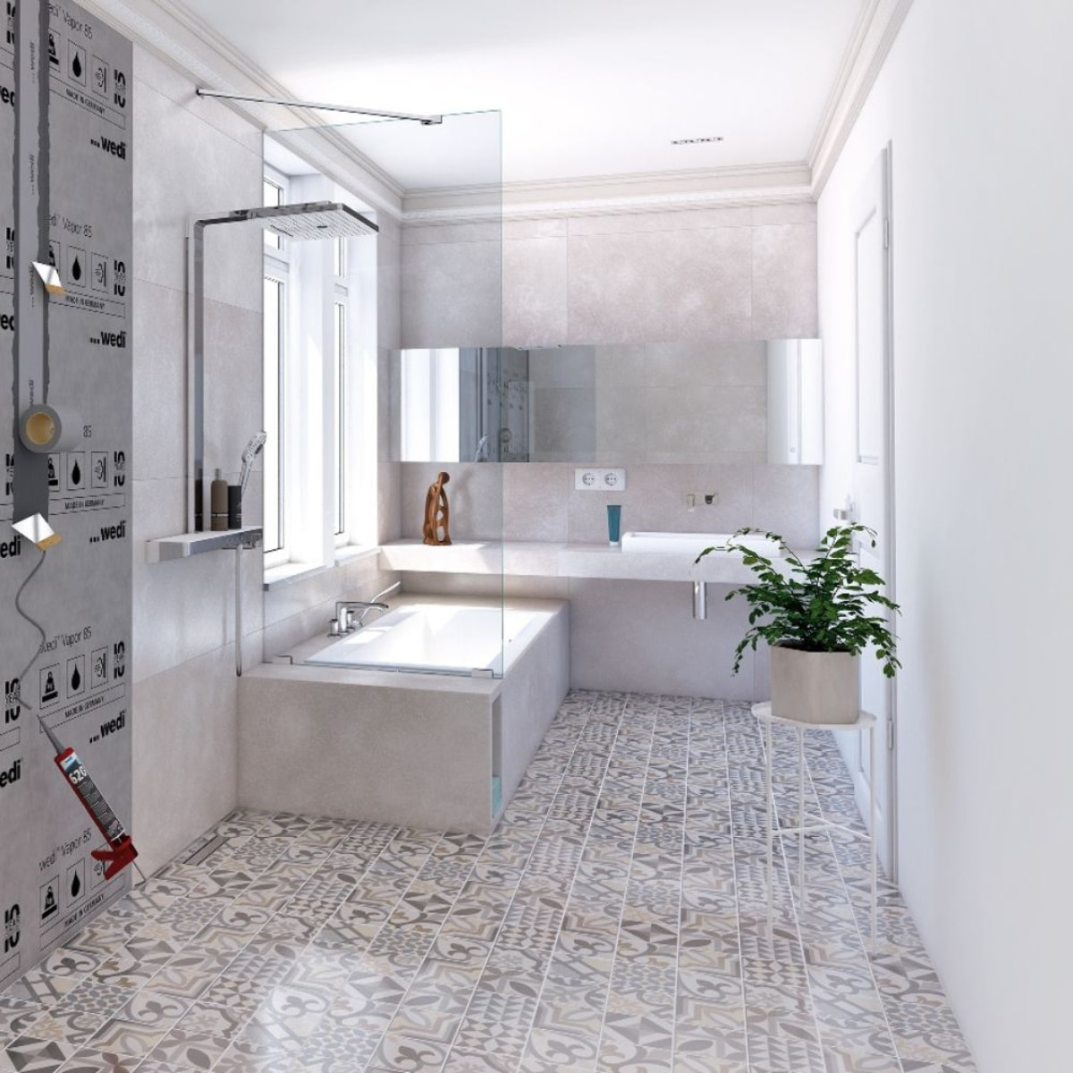 WEDI - Panneaux de construction WEDI Vapor 85, pare vapeur 250 x 60 x 1,25 cm | Veepee